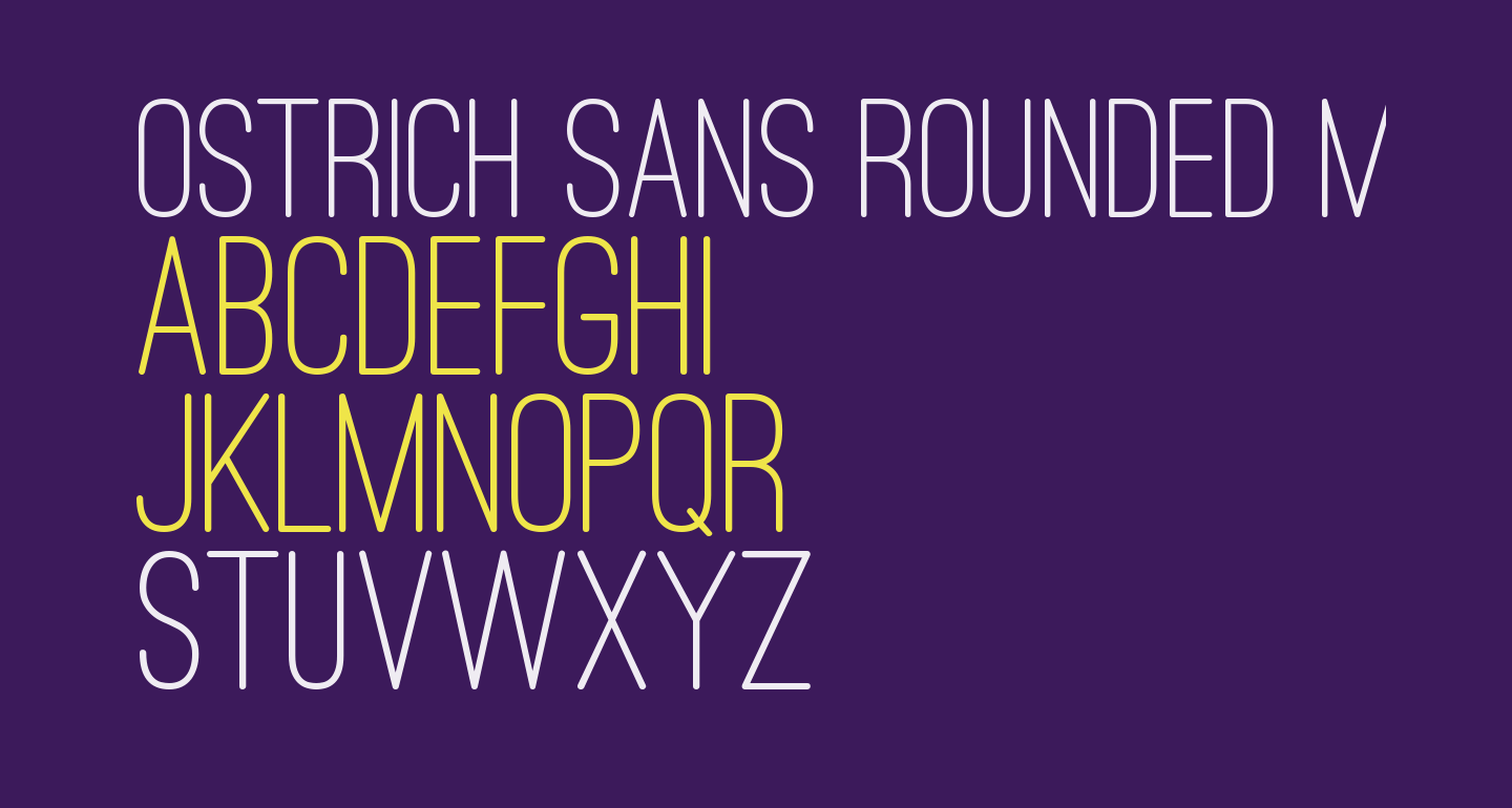 Ostrich Sans Rounded Medium free Font - What Font Is