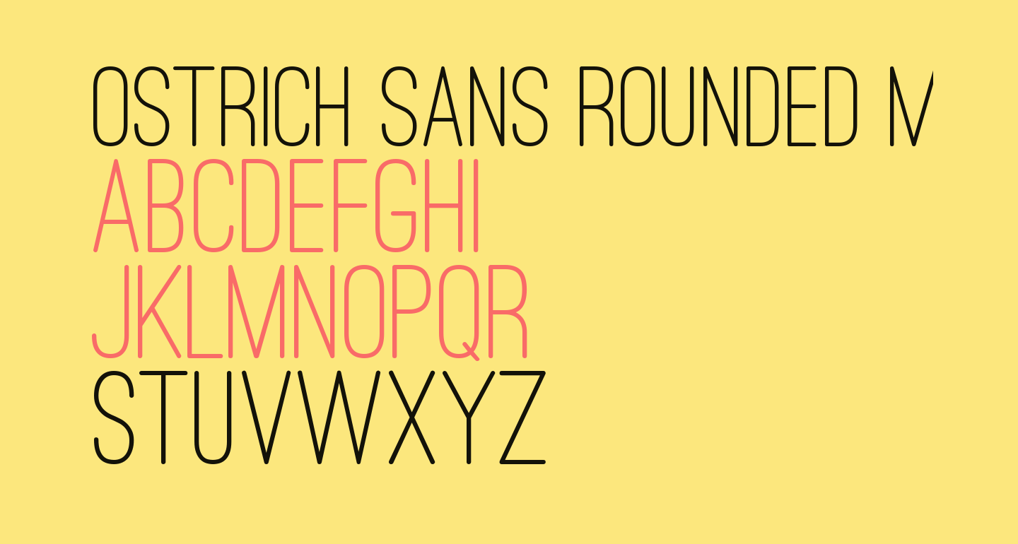 Ostrich Sans Rounded Medium free Font - What Font Is