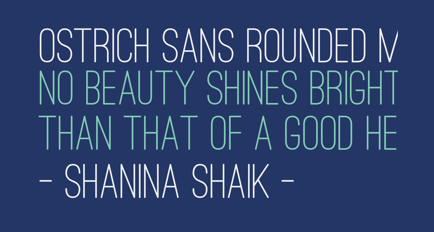 Ostrich Sans Rounded Medium free Font - What Font Is