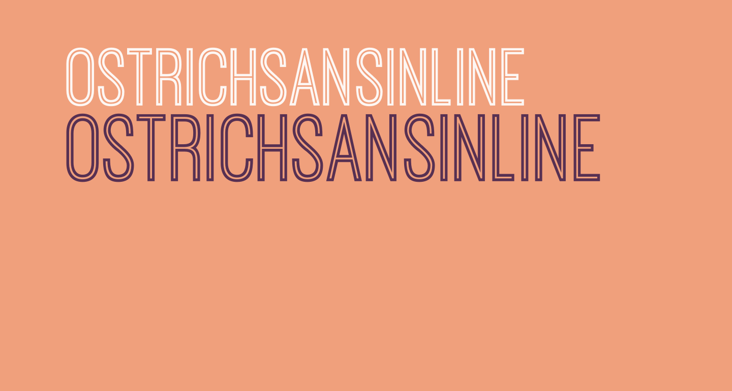 OstrichSansInline free Font - What Font Is
