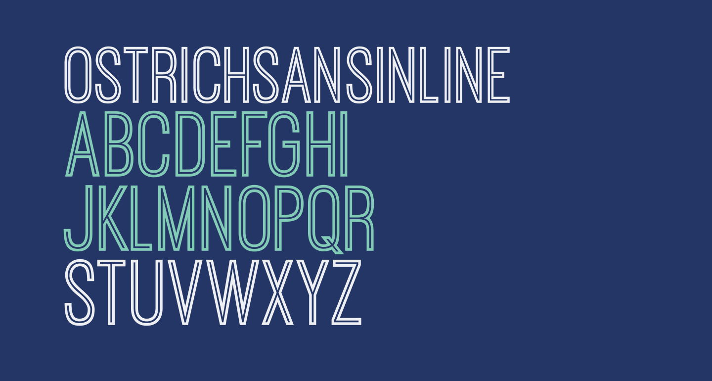 OstrichSansInline free Font - What Font Is