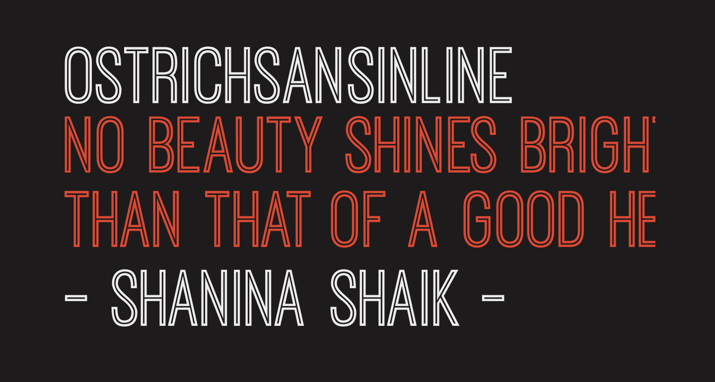 OstrichSansInline free Font - What Font Is