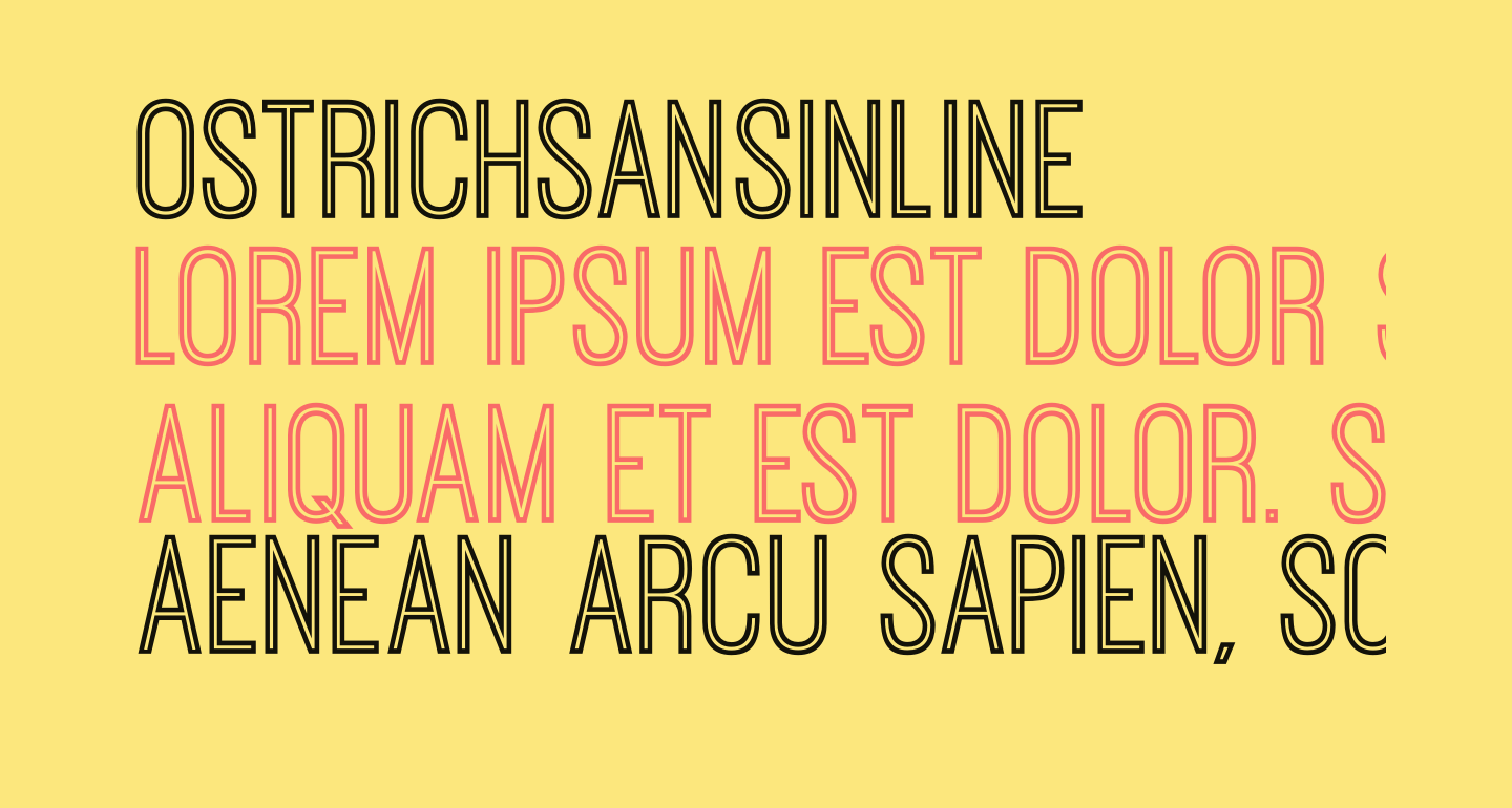 OstrichSansInline free Font - What Font Is