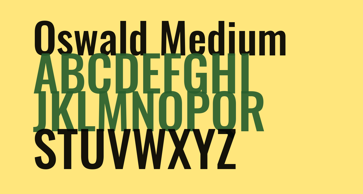 Oswald Medium free Font - What Font Is