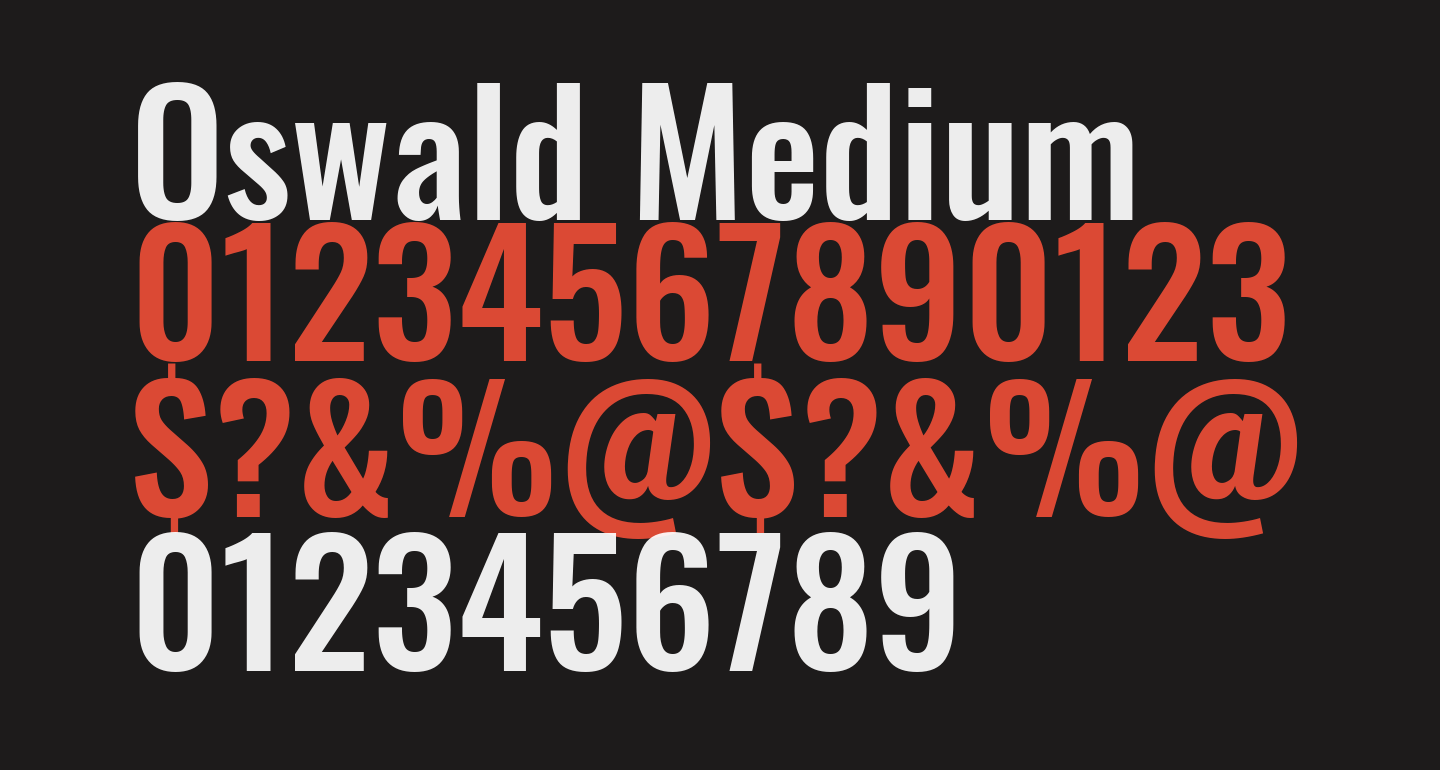 Oswald Medium free Font - What Font Is