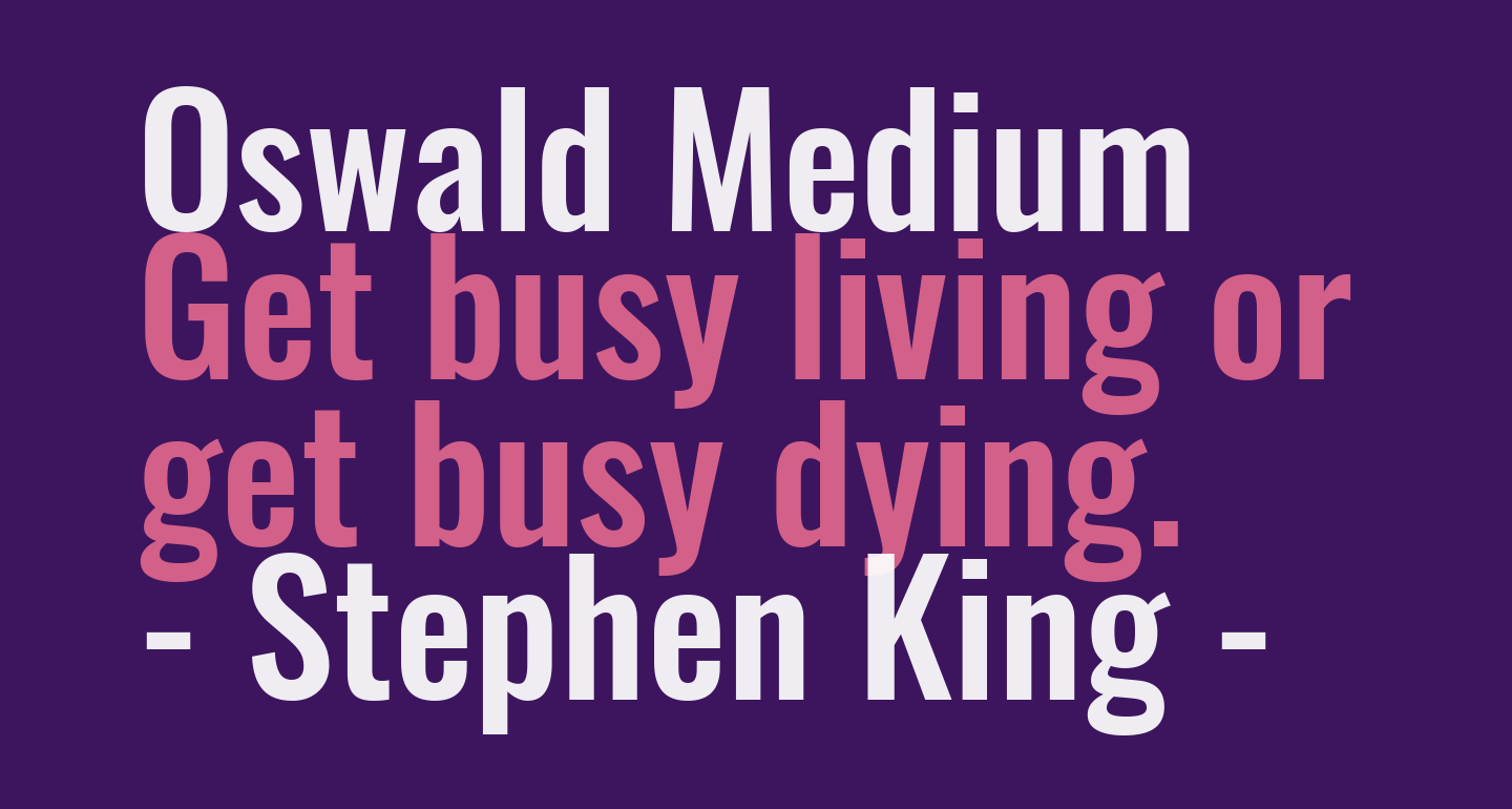 Oswald Medium free Font - What Font Is