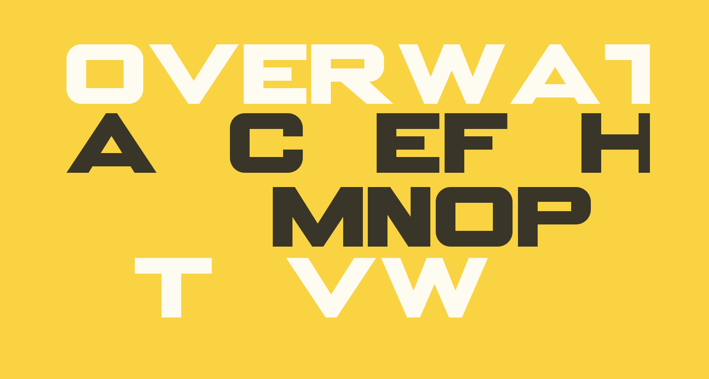 OVERWATCH free Font - What Font Is