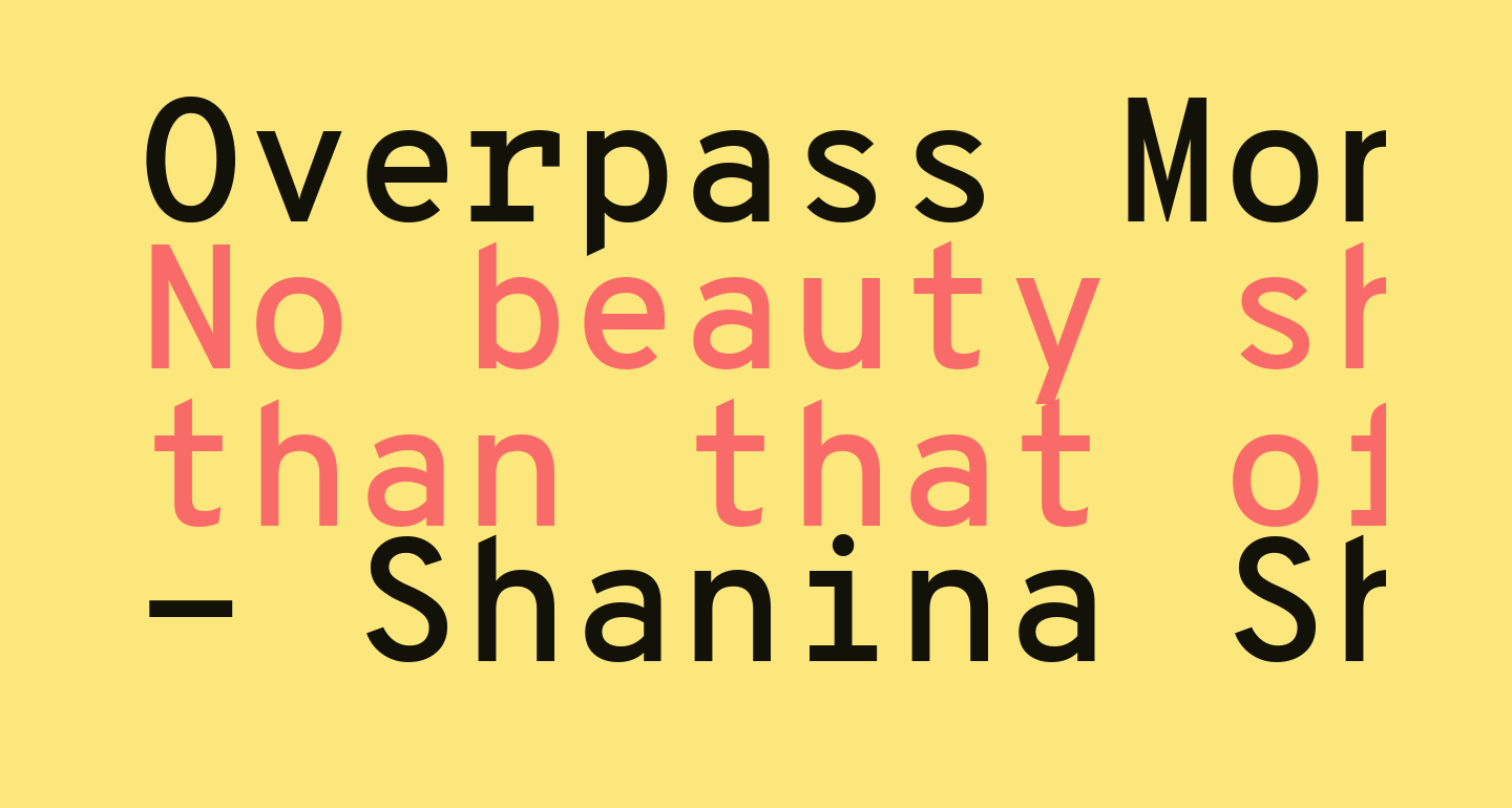 Overpass Mono SemiBold free Font - What Font Is