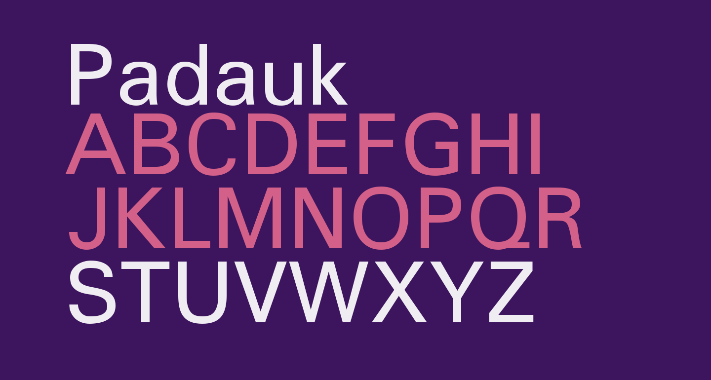Padauk free Font - What Font Is