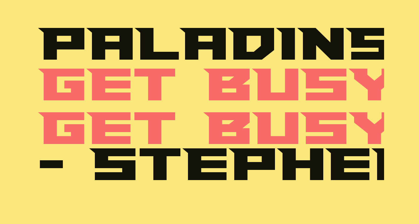Paladins Straight free Font - What Font Is