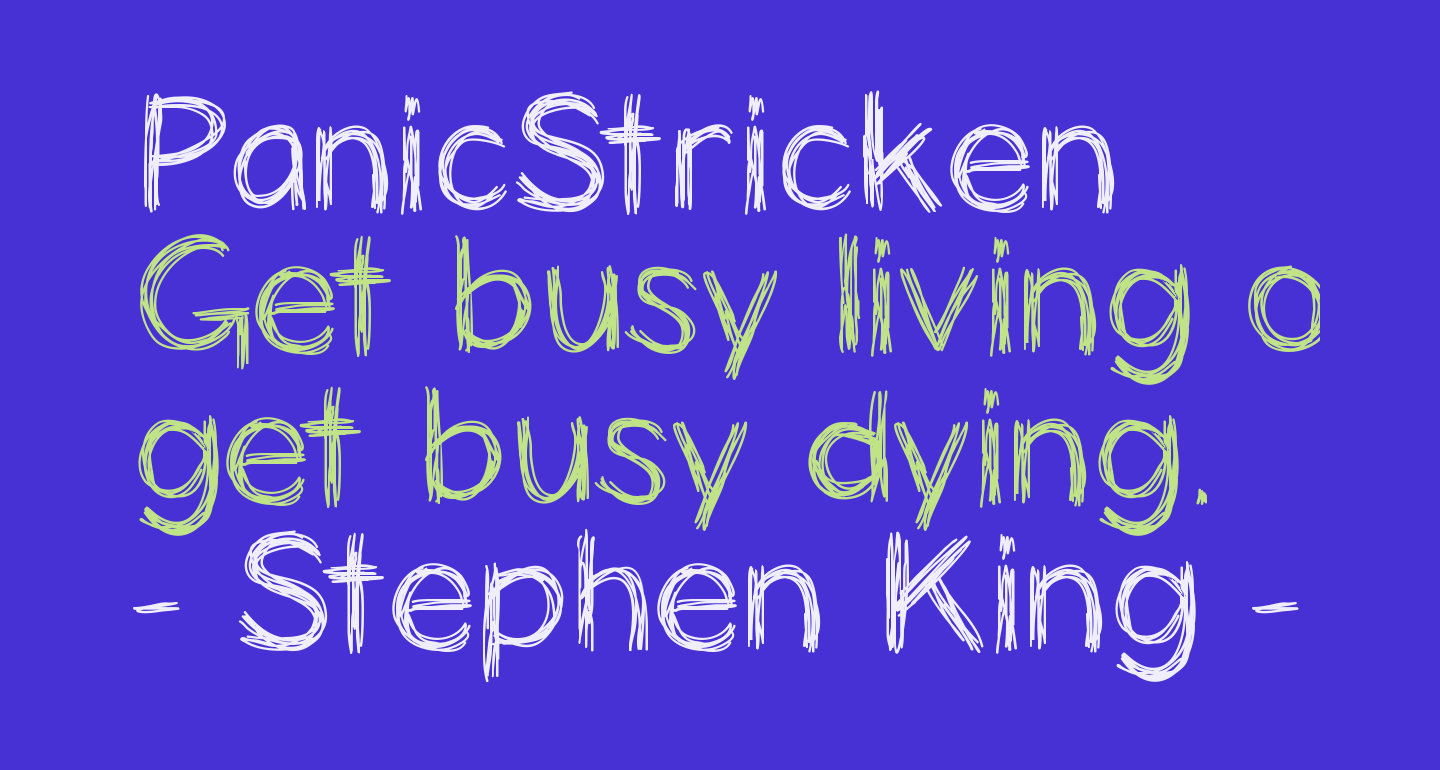 PanicStricken free Font - What Font Is