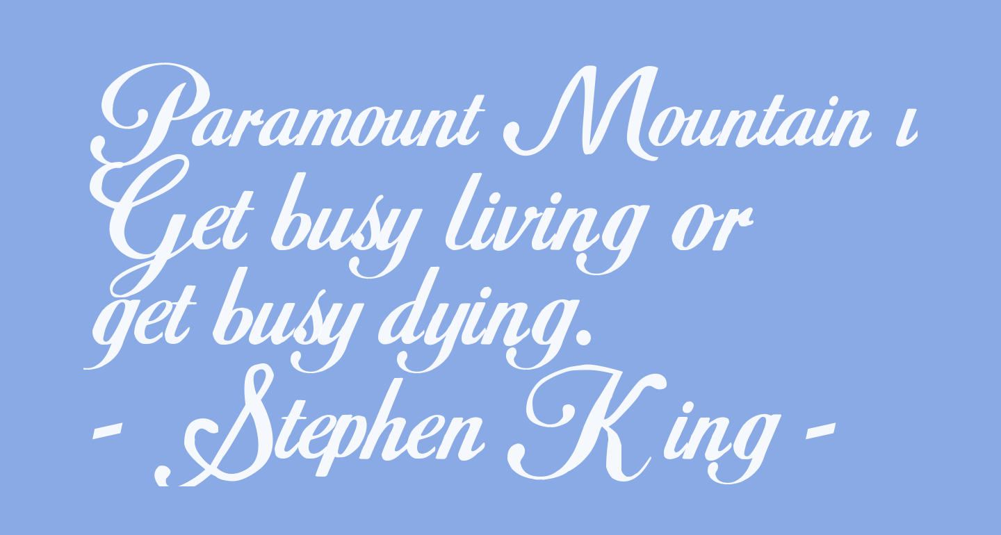 Paramount Mountain v1 free Font - What Font Is