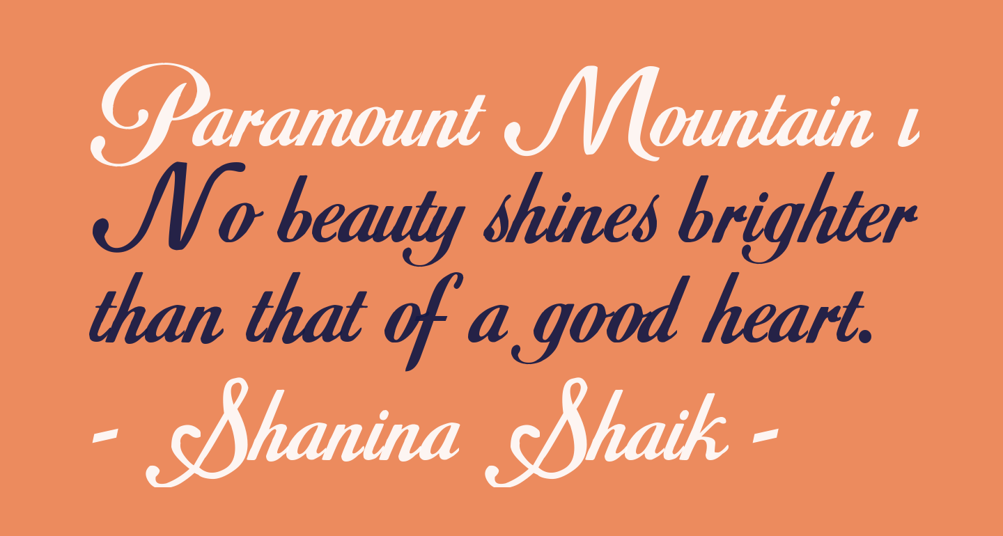 Paramount Mountain v1 free Font - What Font Is