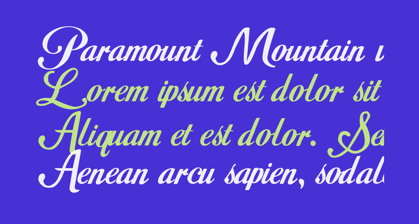 Paramount Mountain v1 free Font - What Font Is