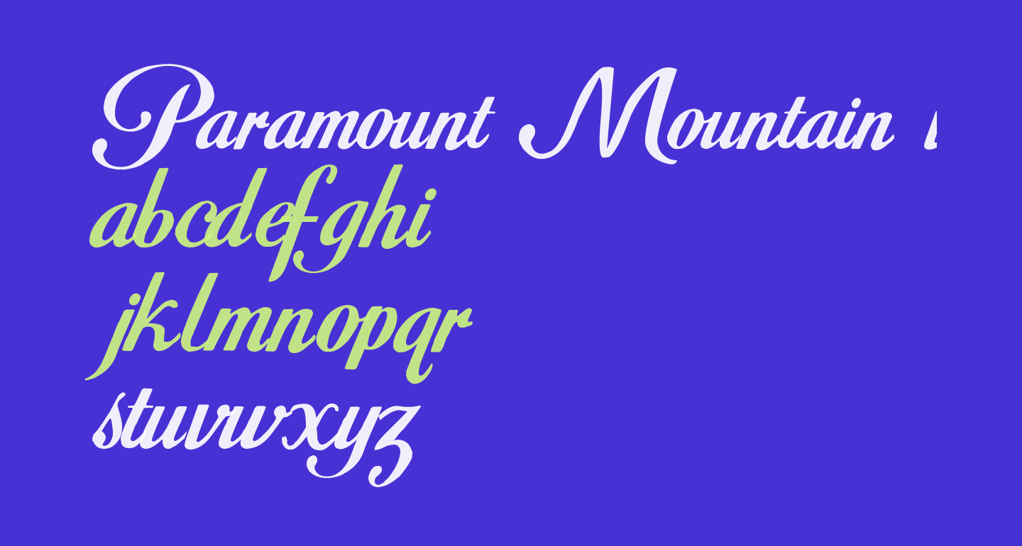 Paramount Mountain v2 free Font - What Font Is