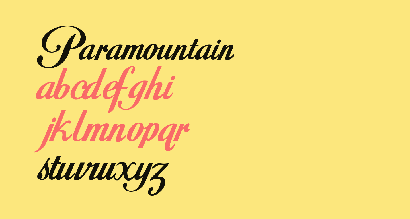 Paramountain free Font - What Font Is