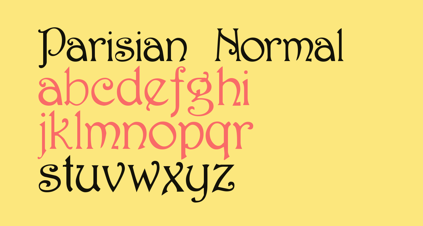 Parisian Normal free Font - What Font Is