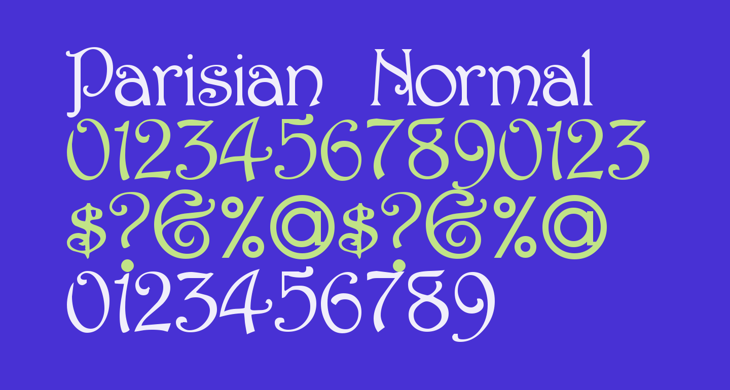 Parisian Normal free Font - What Font Is