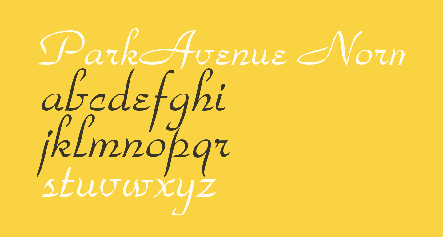 ParkAvenue Normal free Font - What Font Is
