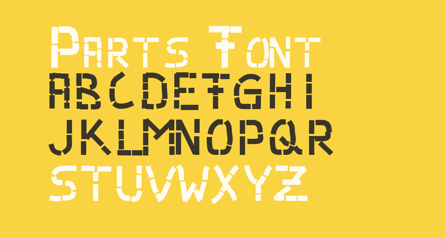 Parts free Font - What Font Is