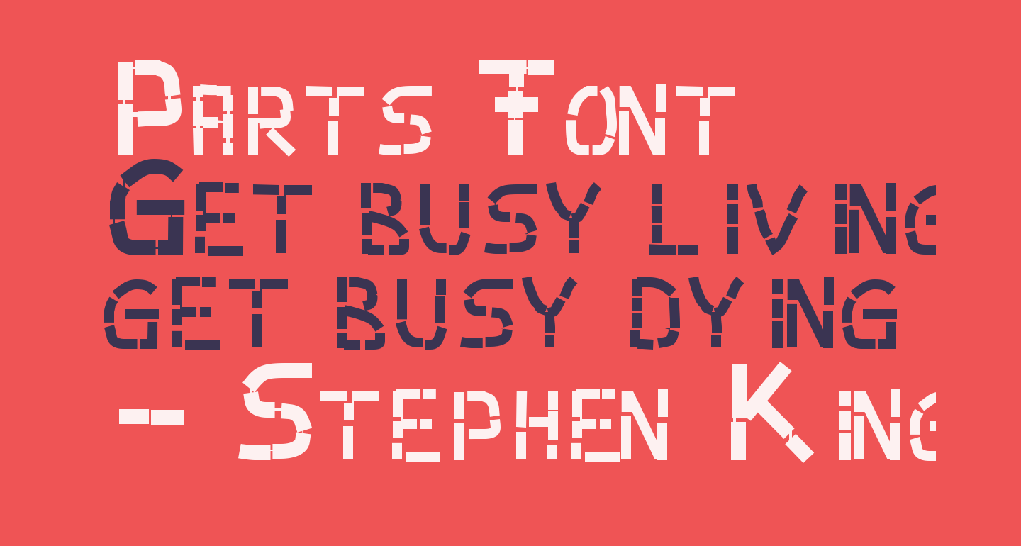 Parts free Font - What Font Is