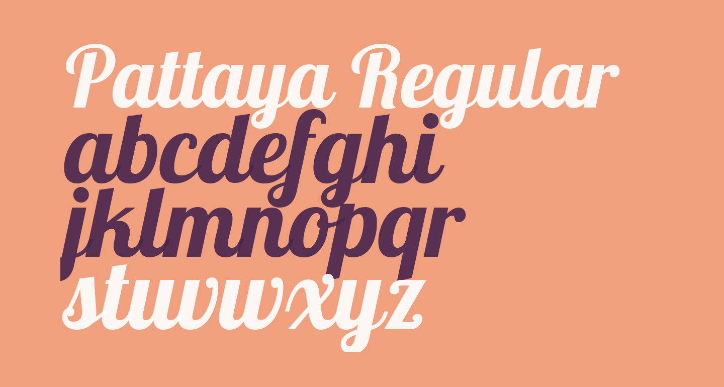 Pattaya Regular free Font - What Font Is