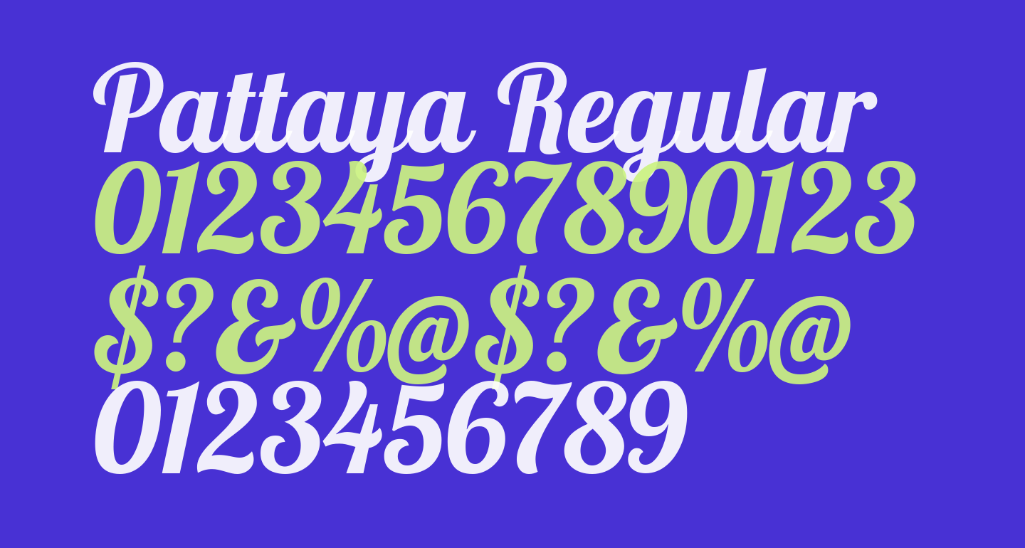 Pattaya Regular free Font - What Font Is