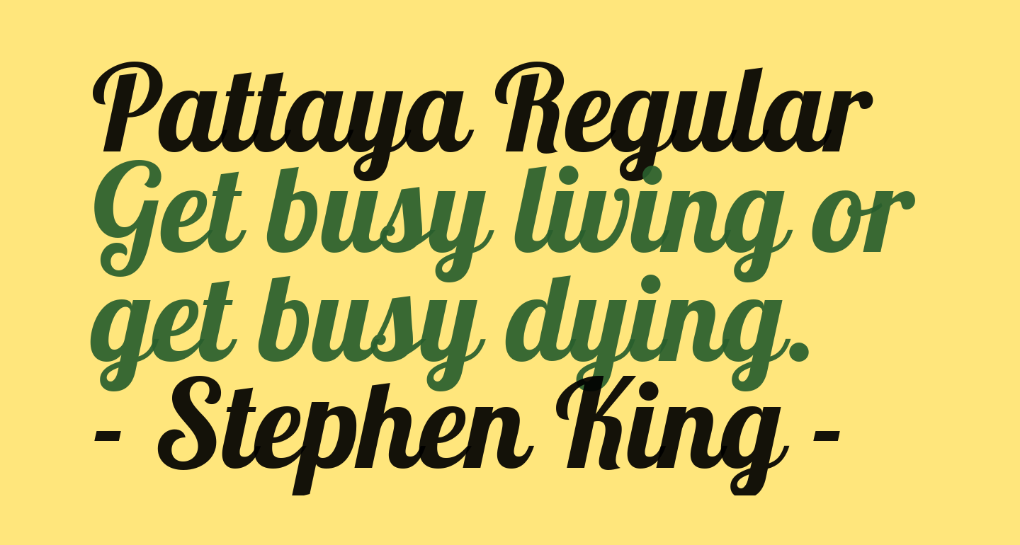 Pattaya Regular free Font - What Font Is