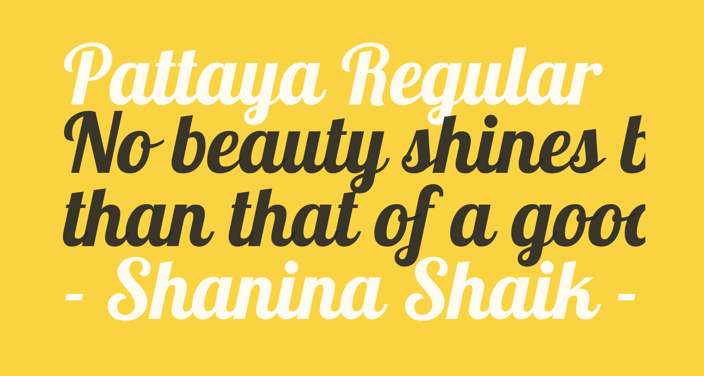 Pattaya Regular free Font - What Font Is