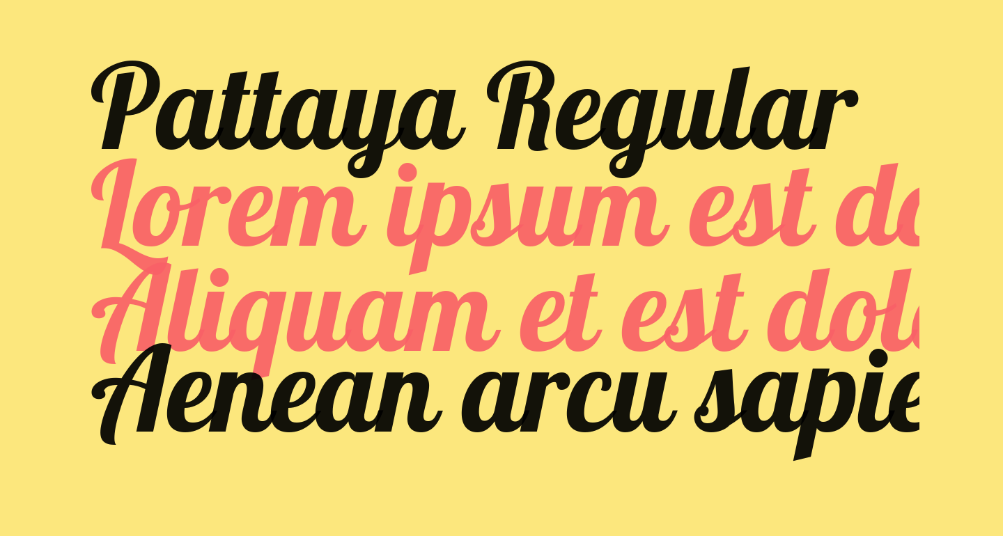 Pattaya Regular free Font - What Font Is