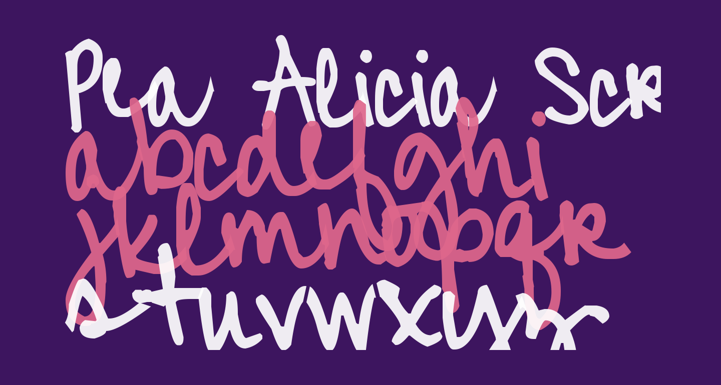 Pea Alicia Script free Font - What Font Is