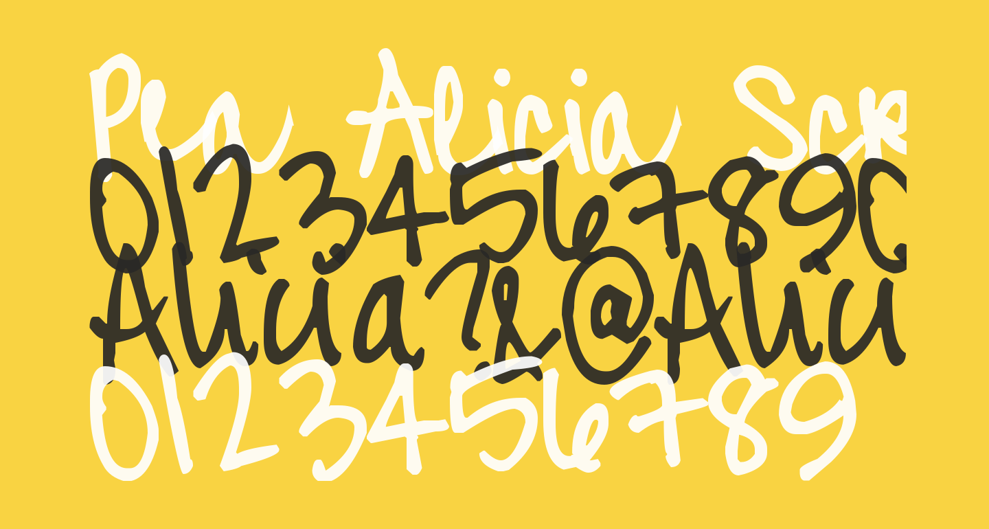 Pea Alicia Script free Font - What Font Is
