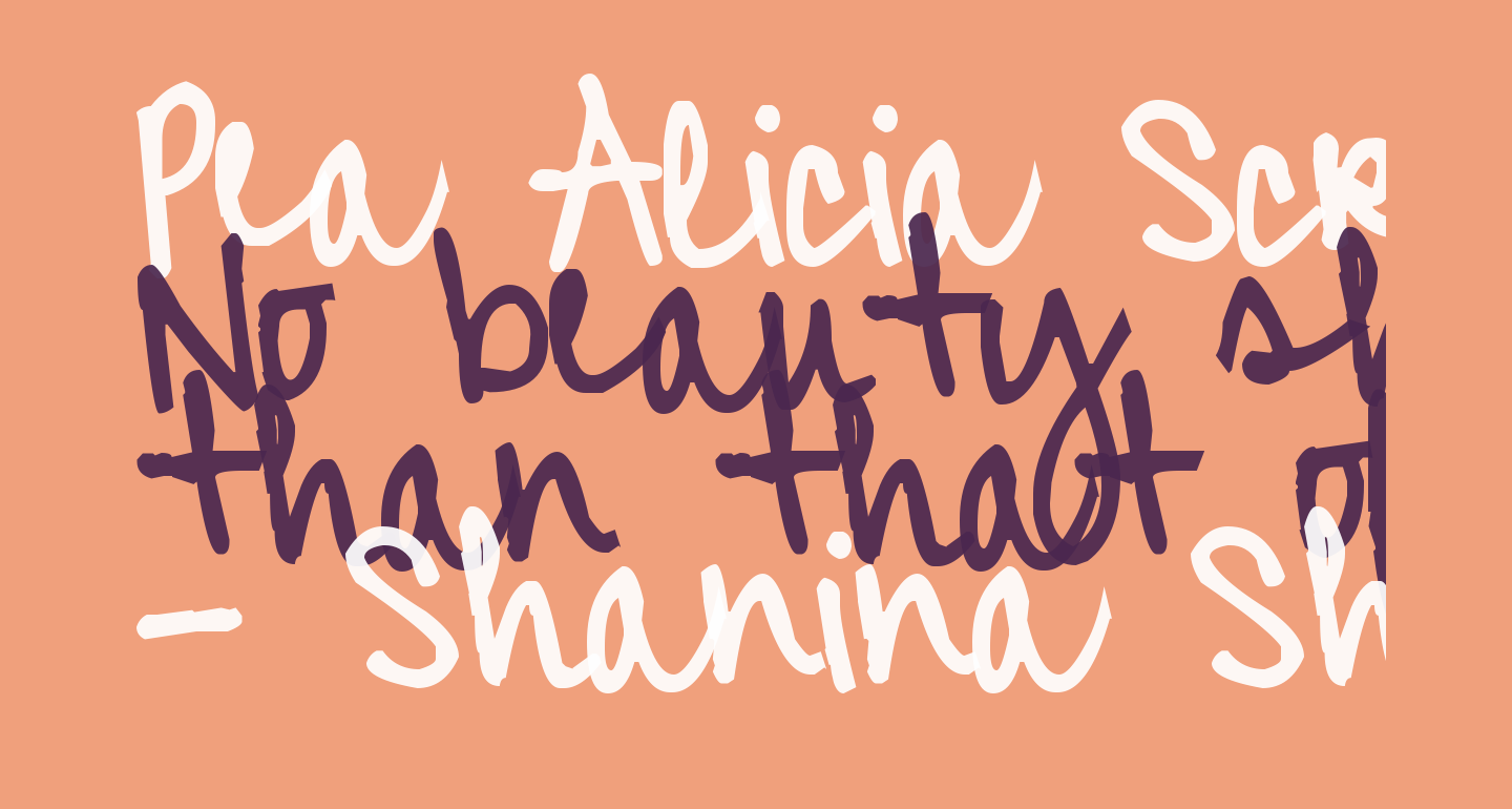 Pea Alicia Script free Font - What Font Is