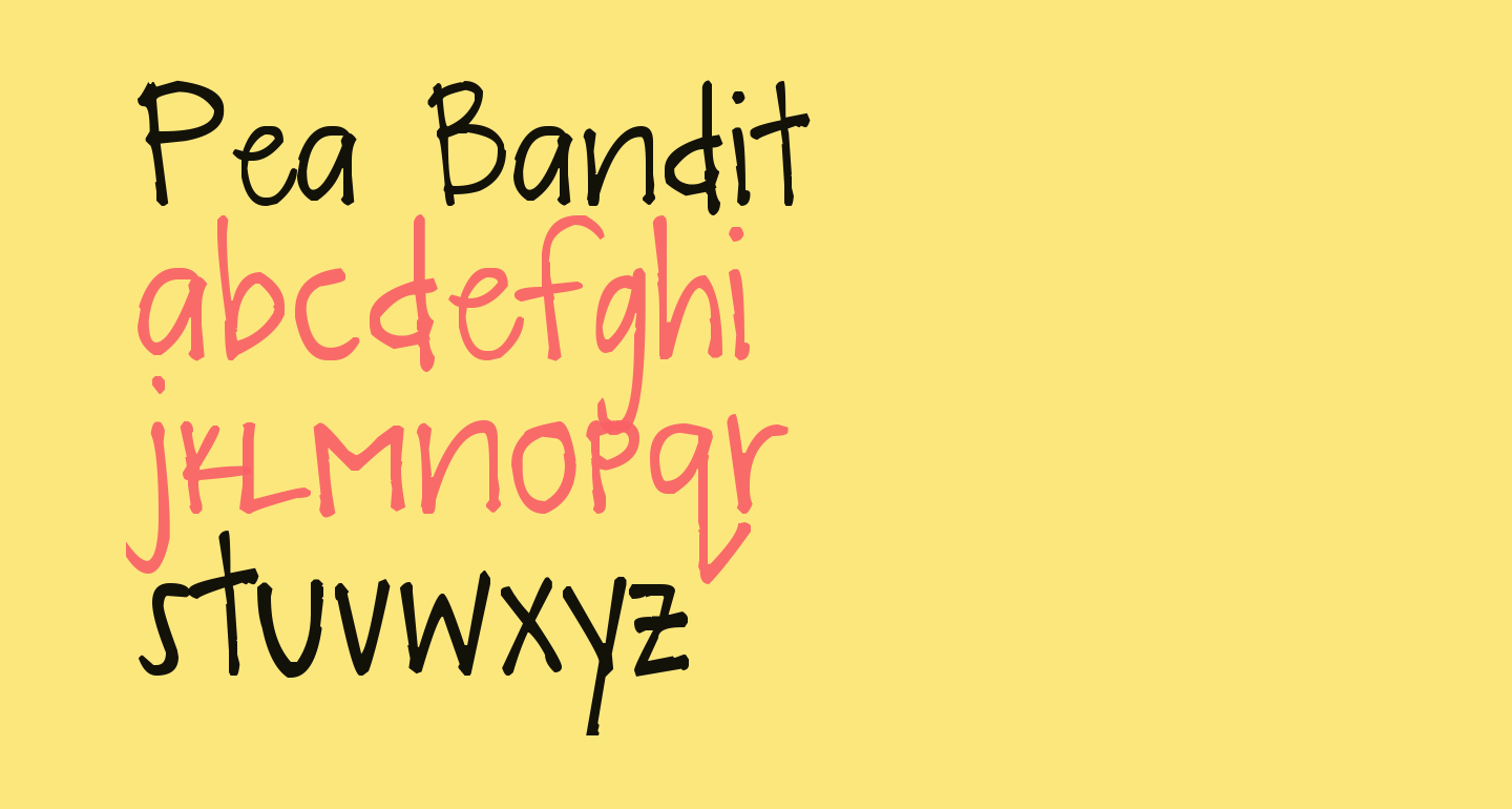 Pea Bandit free Font - What Font Is