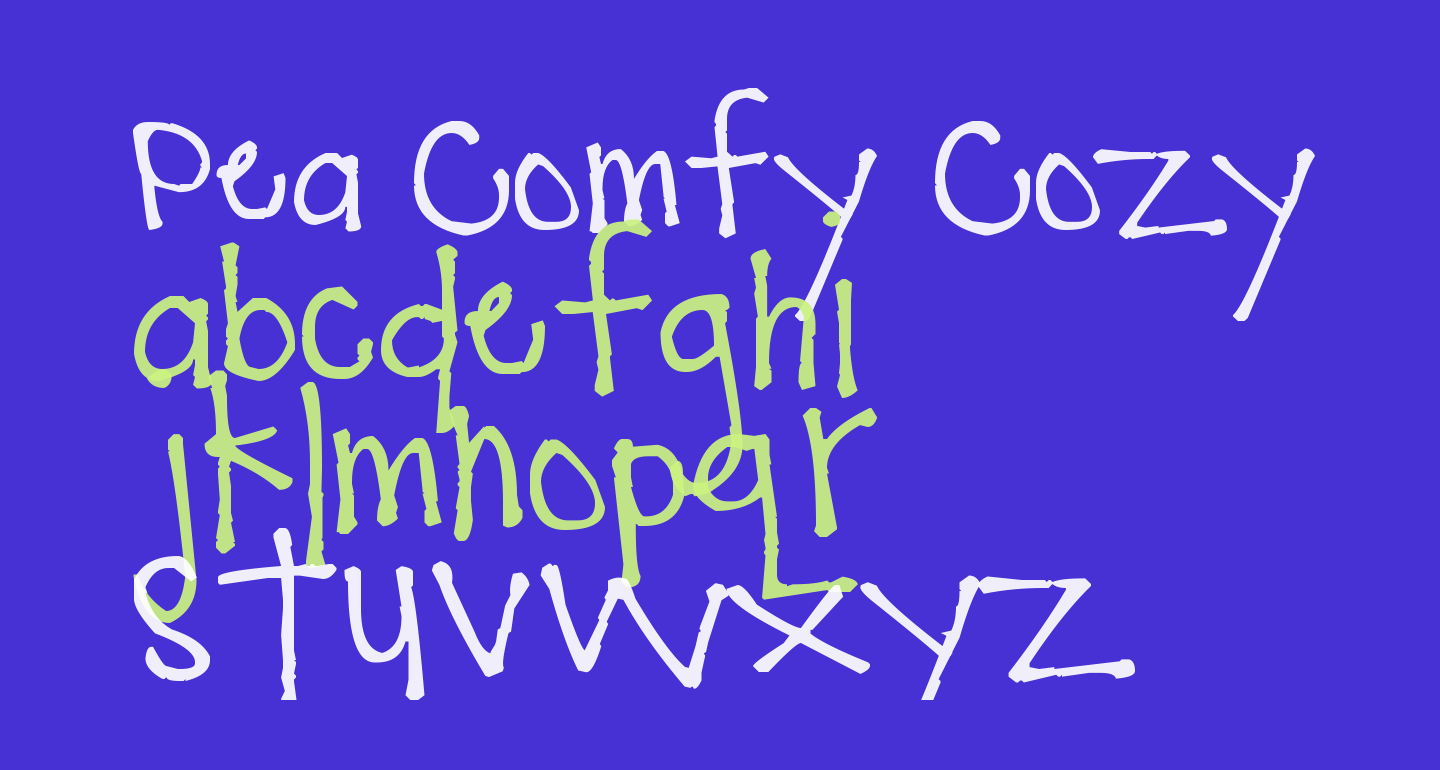 Pea Comfy Cozy free Font - What Font Is