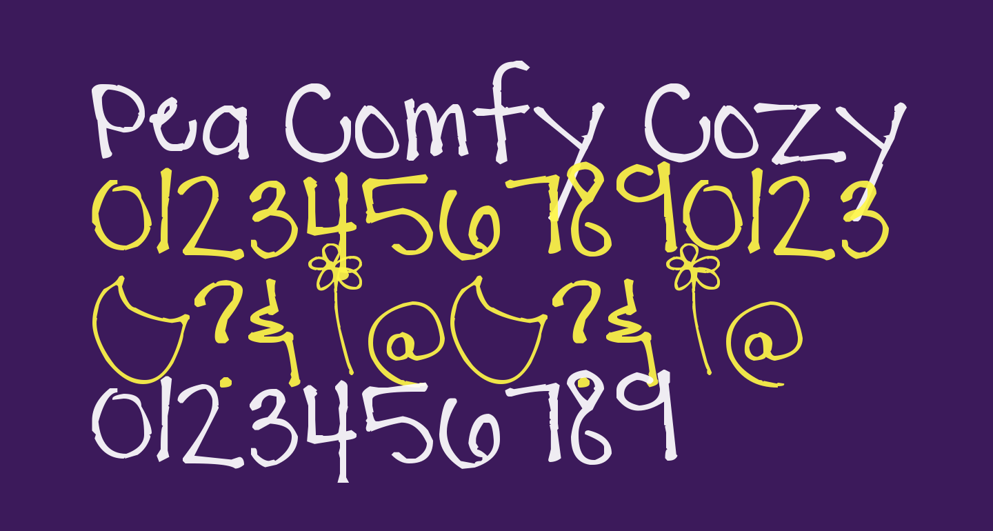 Pea Comfy Cozy free Font - What Font Is