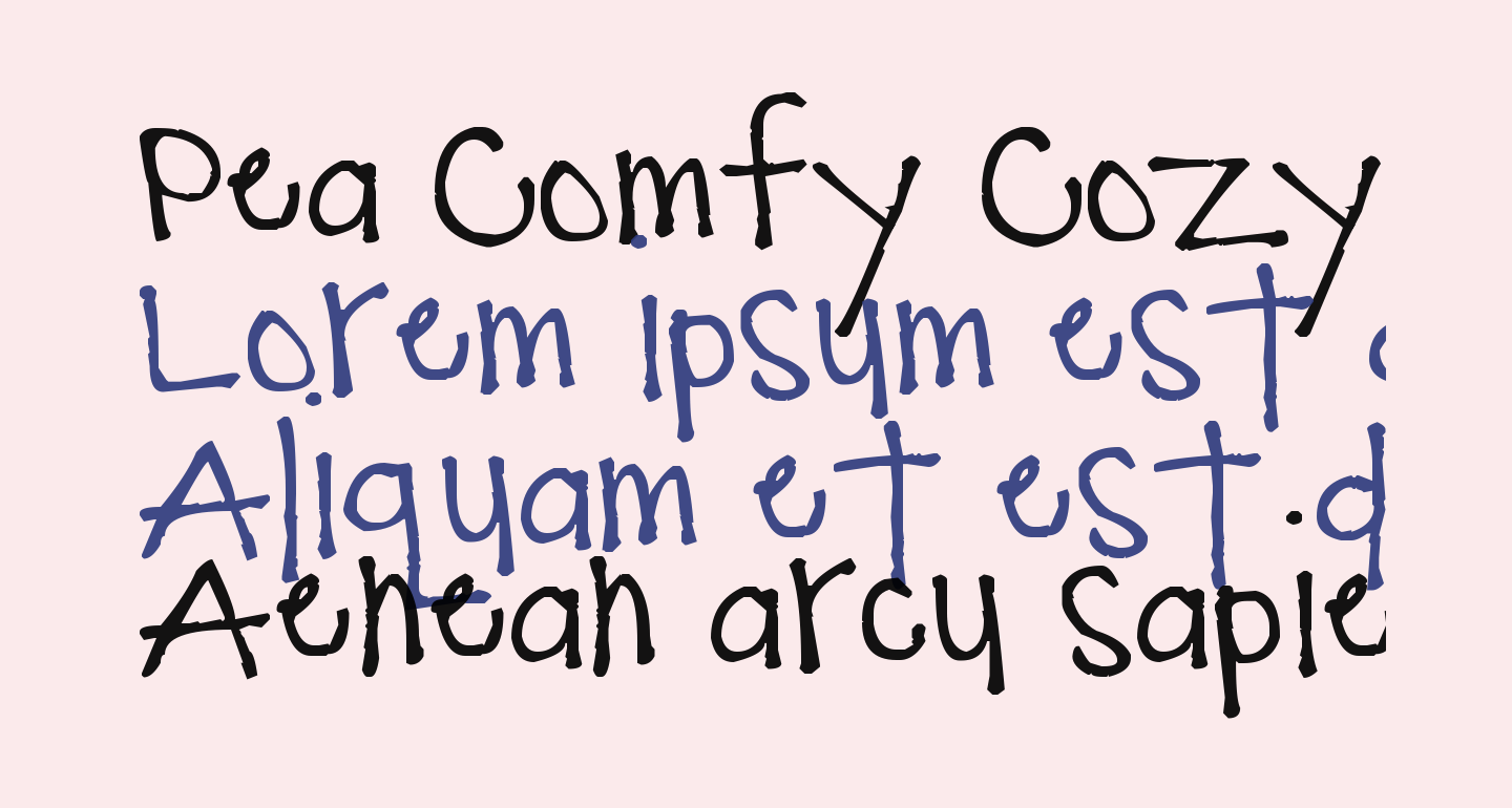 Pea Comfy Cozy free Font - What Font Is