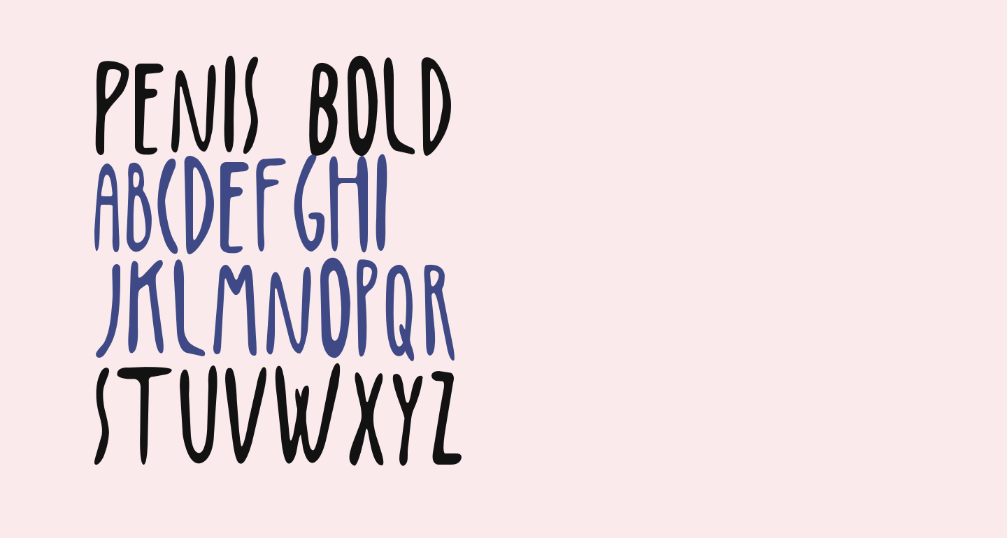 Penis Bold free Font - What Font Is