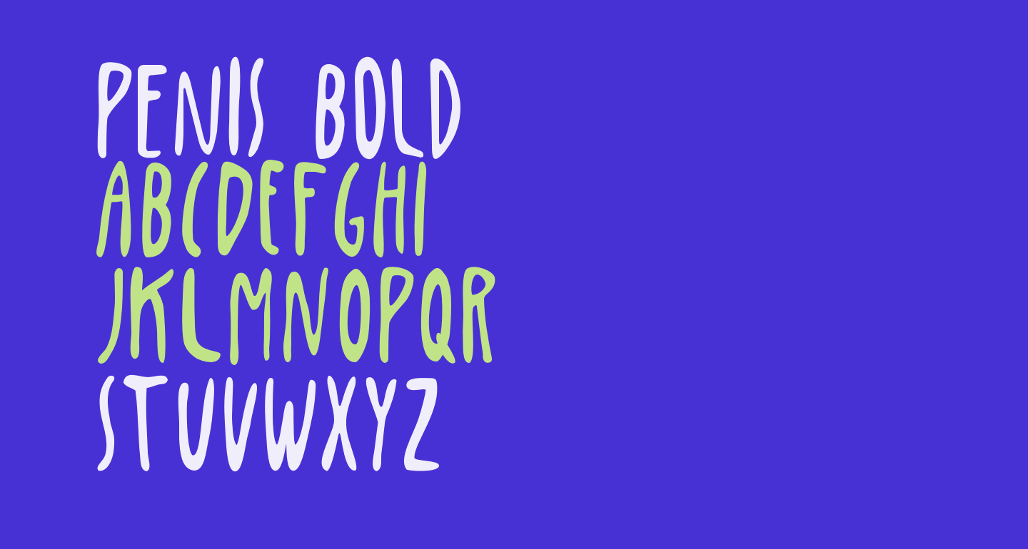 Penis Bold free Font - What Font Is