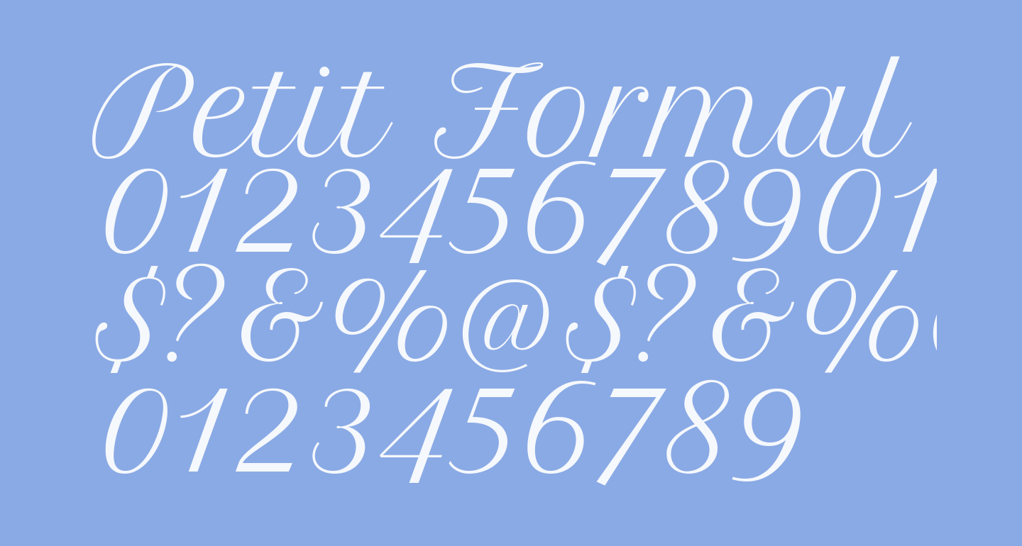 Petit Formal Script free Font - What Font Is