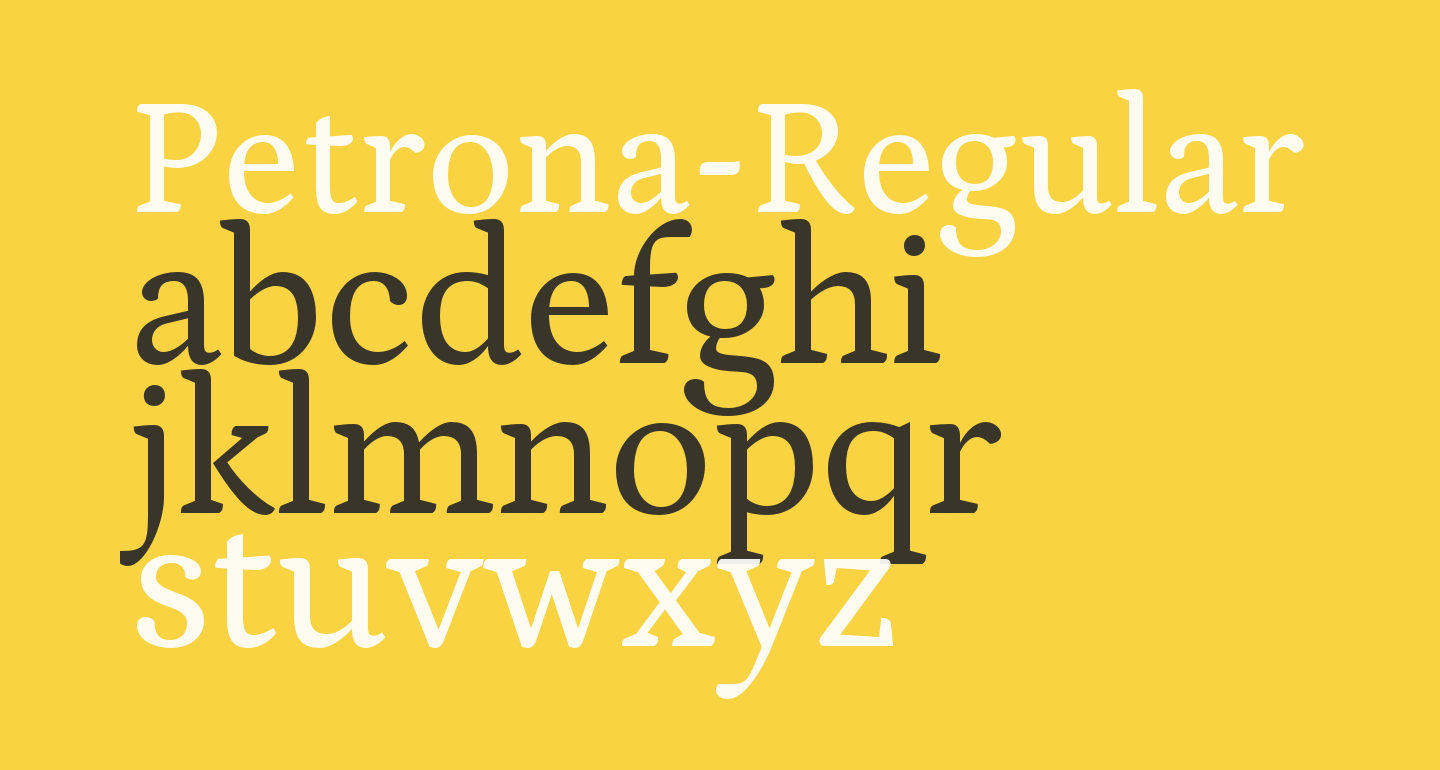 Petrona-Regular free Font - What Font Is