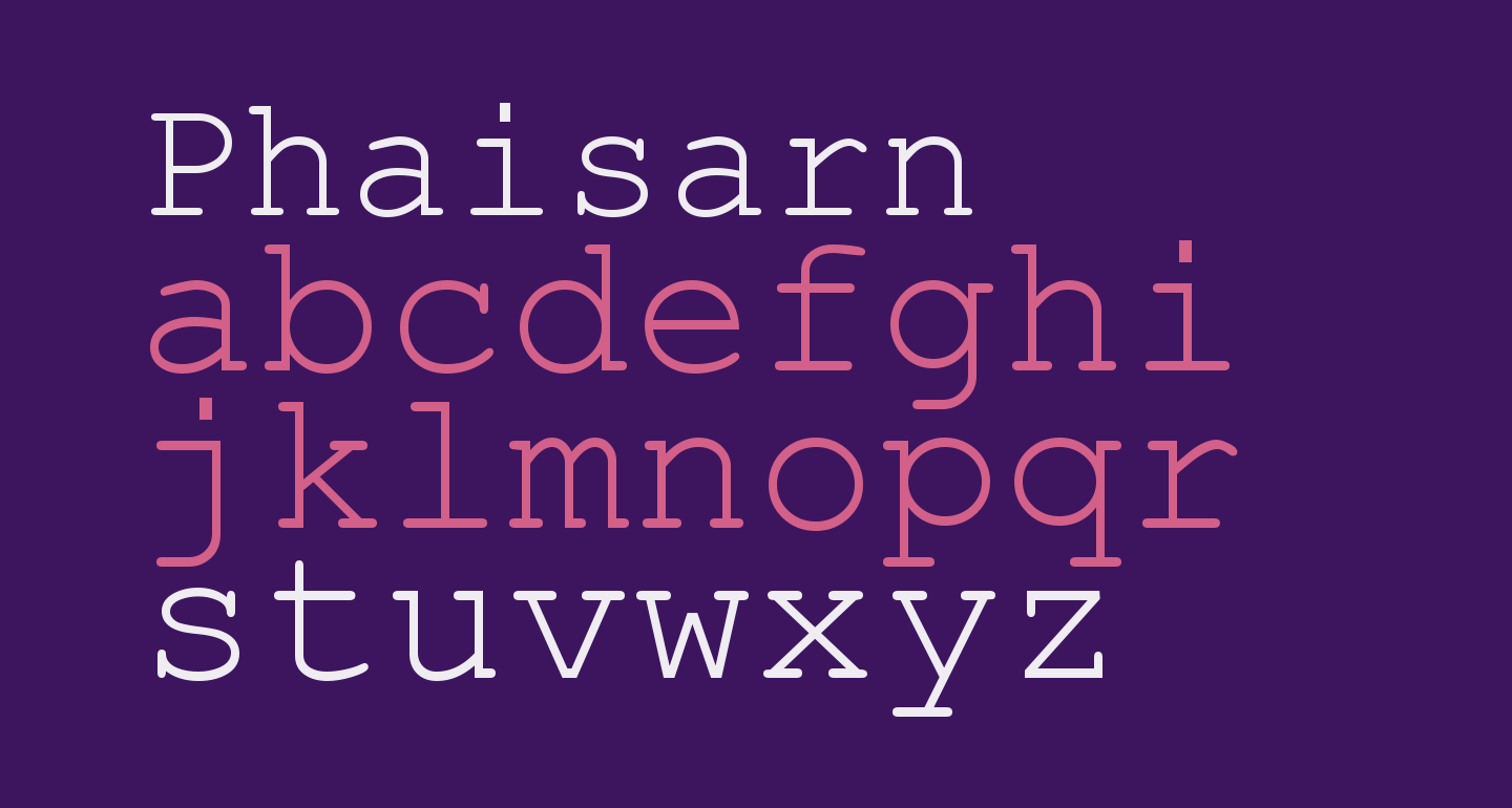 Phaisarn free Font - What Font Is