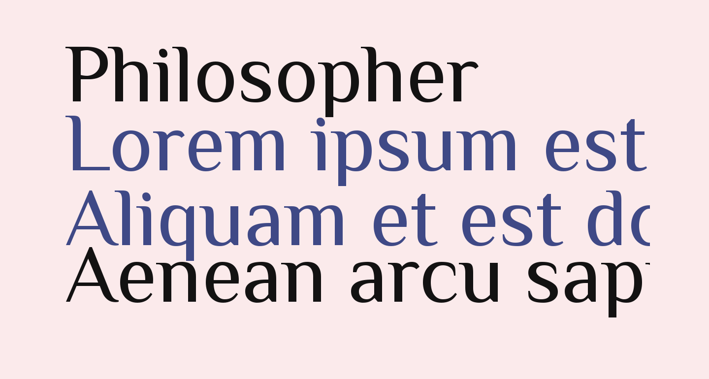 Philosopher free Font - What Font Is