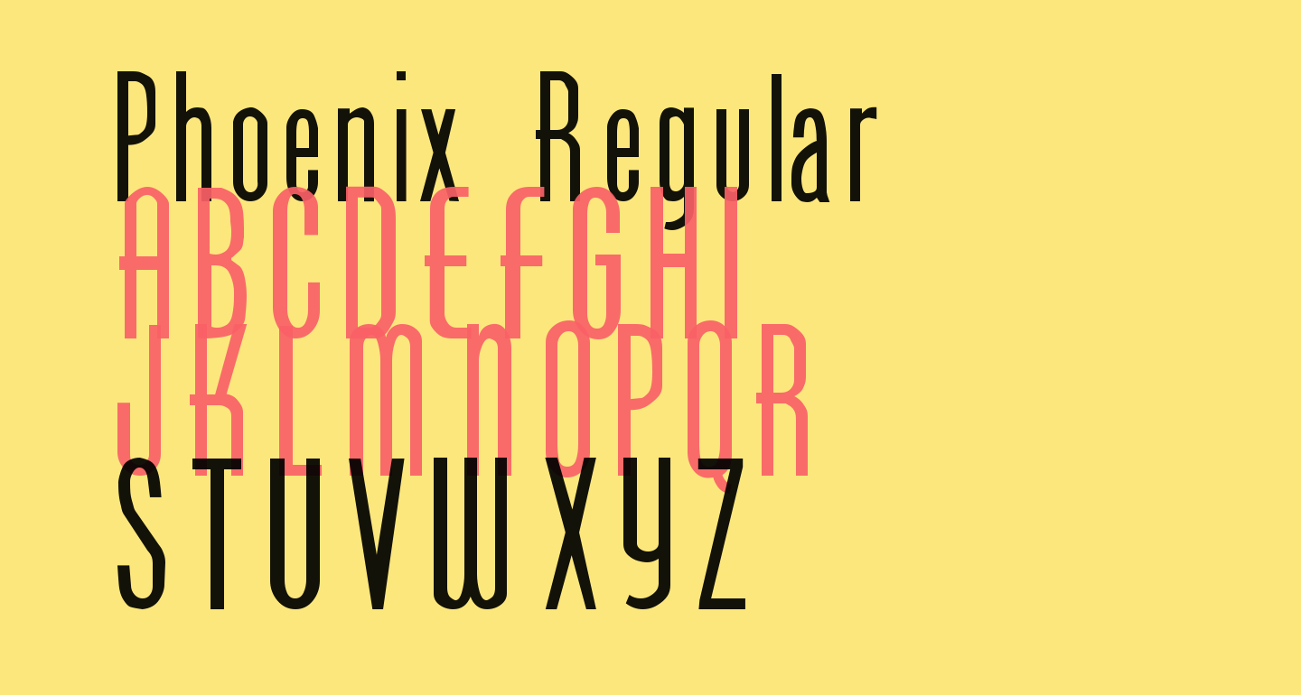 Phoenix Regular free Font - What Font Is