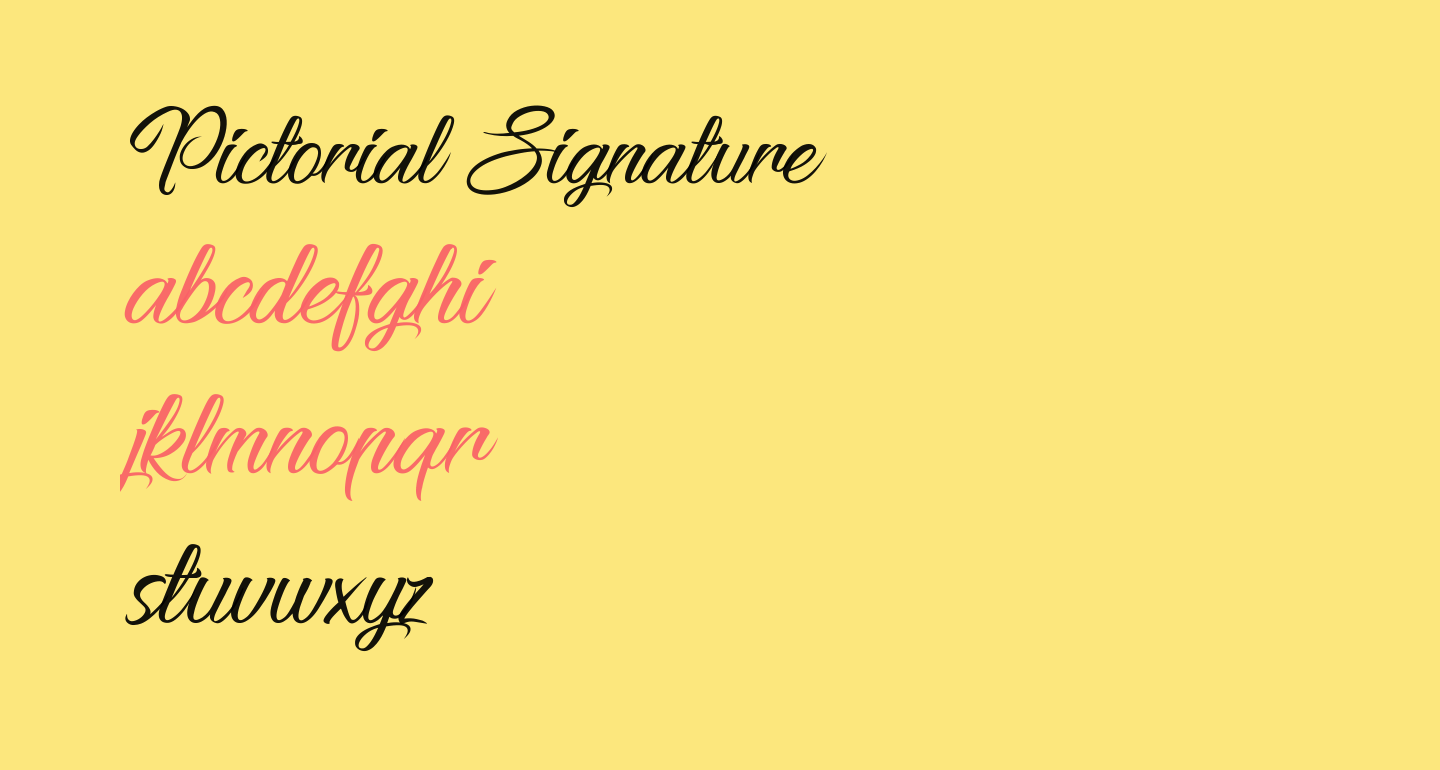 Pictorial Signature free Font - What Font Is