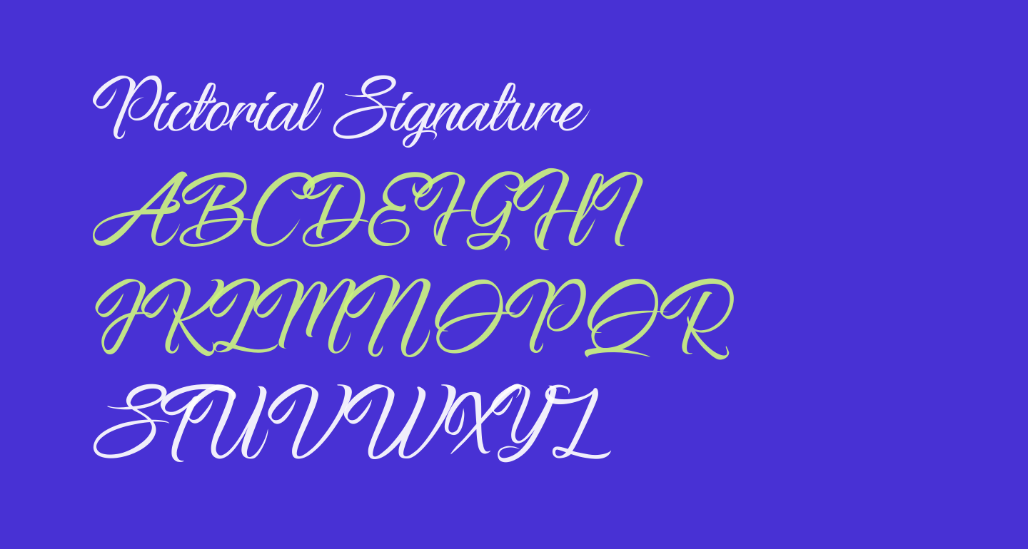 Pictorial Signature free Font - What Font Is