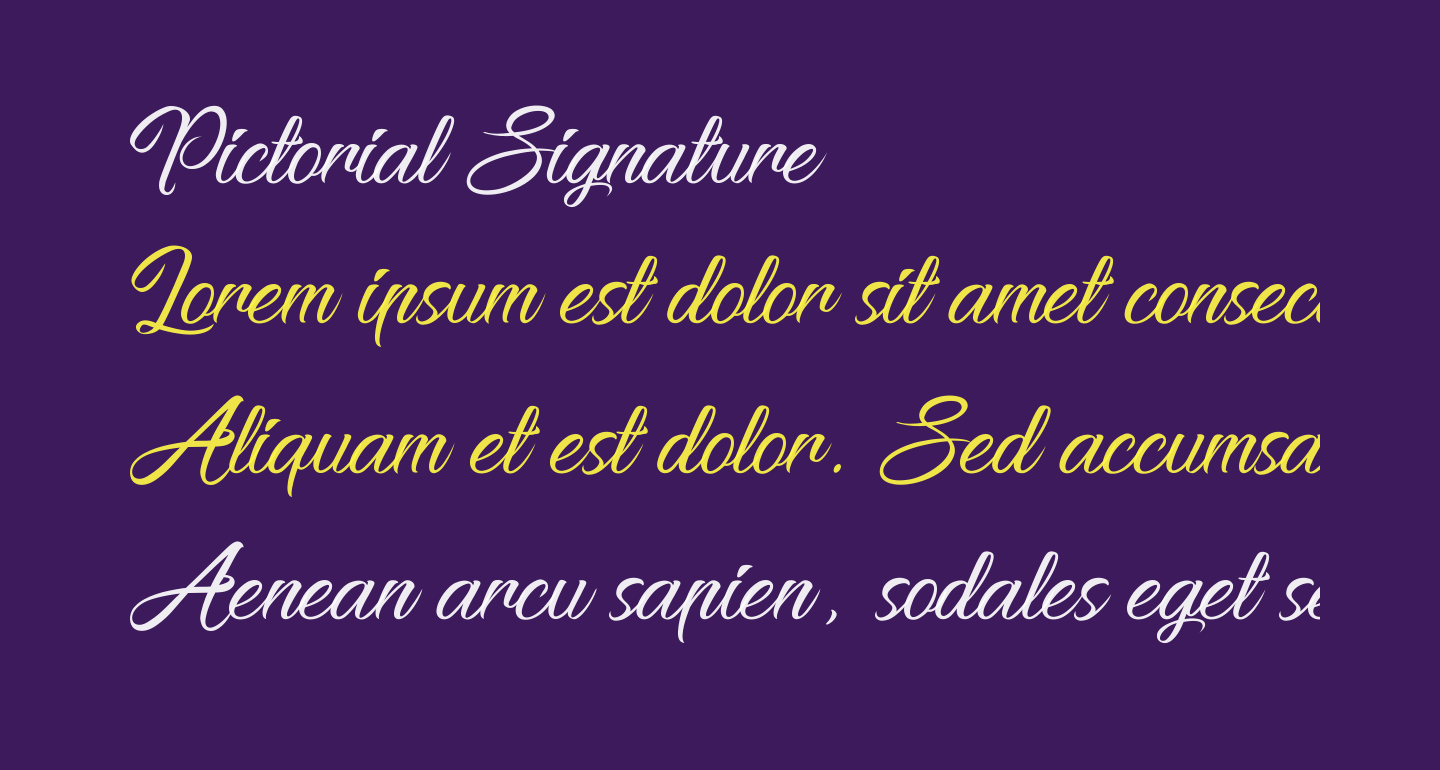 Pictorial Signature free Font - What Font Is