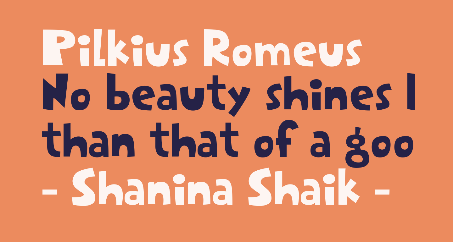 Pilkius Romeus free Font - What Font Is