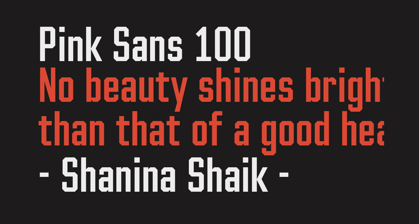 Pink Sans 100 free Font - What Font Is