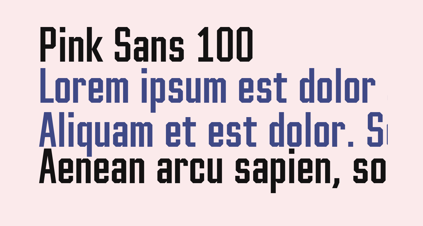 Pink Sans 100 free Font - What Font Is